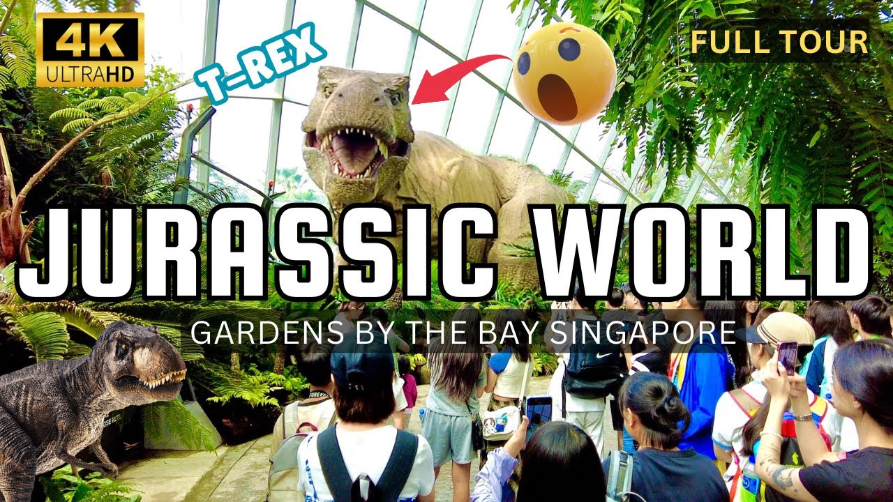 Singapore NEW Dinosaur Attraction! Full Jurassic World Walk Through ...