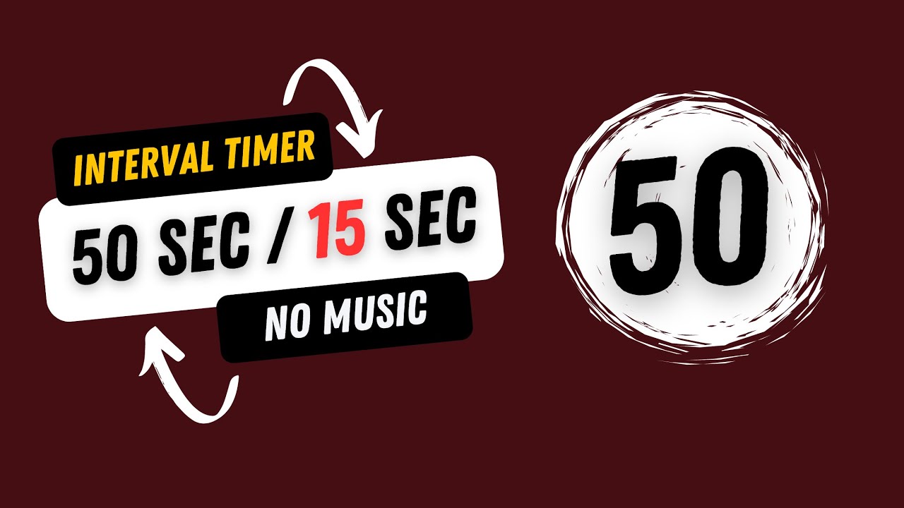 Interval timer 50 second / 15 second rest - YouTube