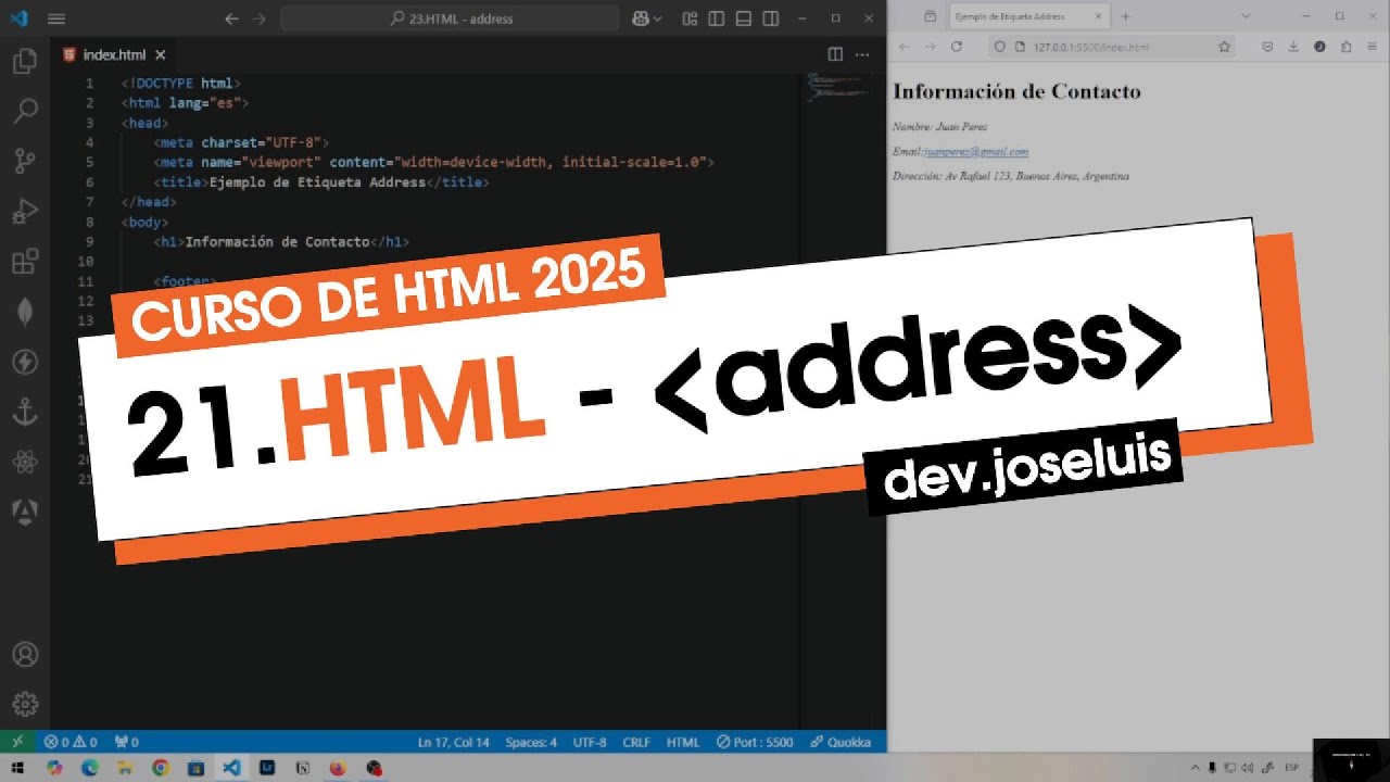 21 HTML address: Cómo mostrar información de contacto correctamente ...