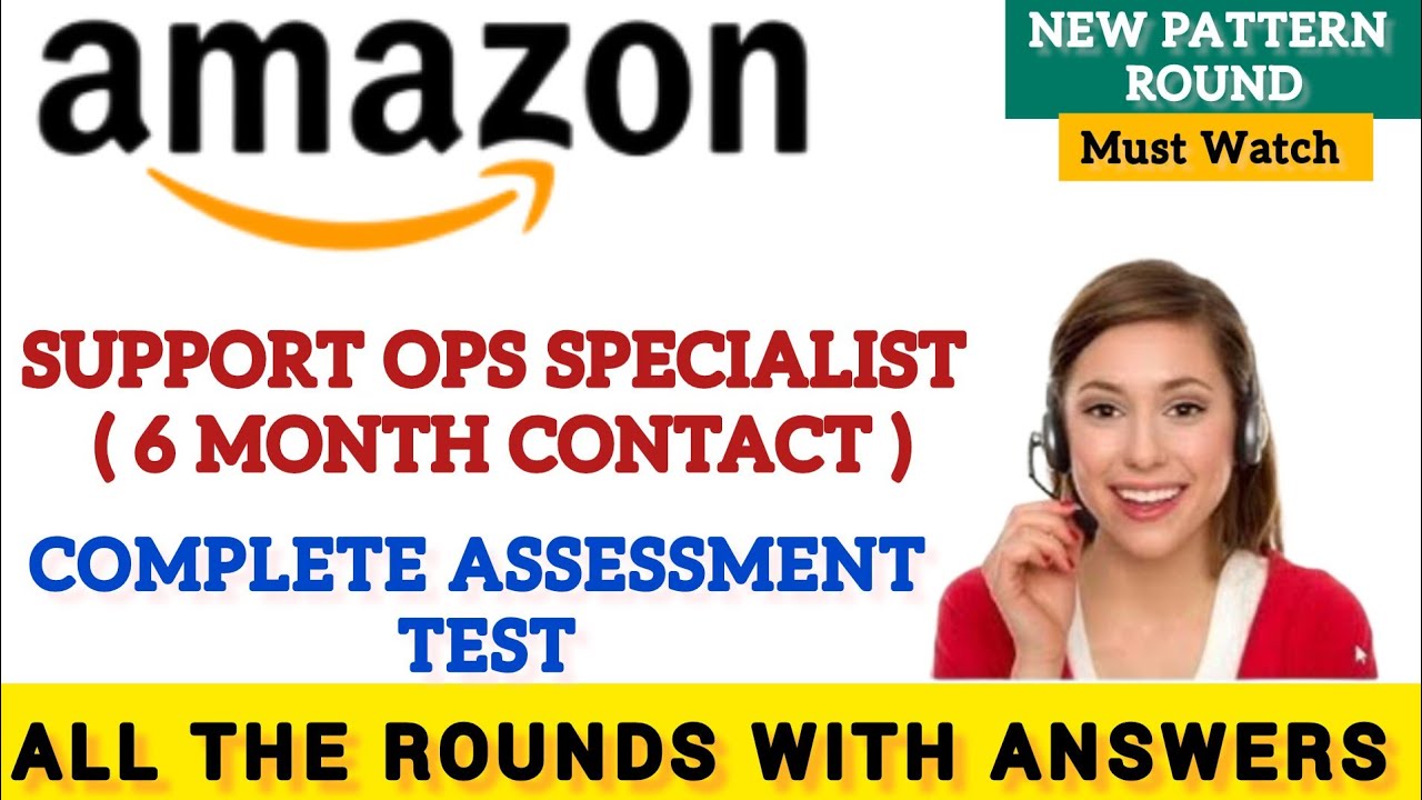 Amazon Support Ops Specialist Latest Complete Assessment Test | New ...