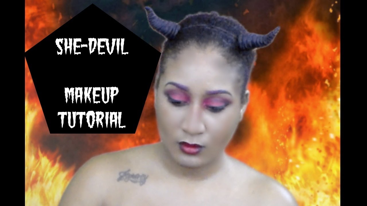 Halloween 2016: She-Devil Makeup Tutorial - YouTube
