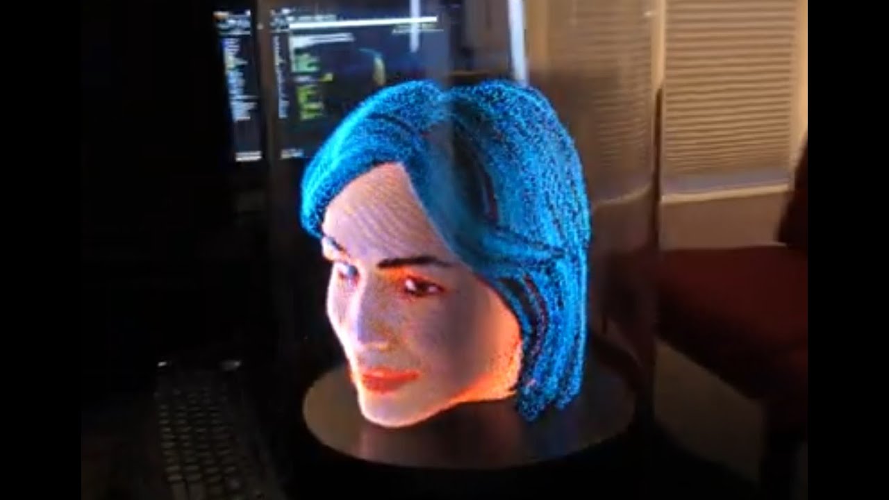 3D Hologram chatbot testing - YouTube