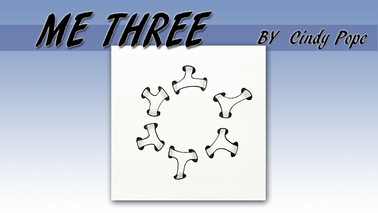 如何畫一般圖樣How to draw the Tangle Pattern ME THREE - YouTube