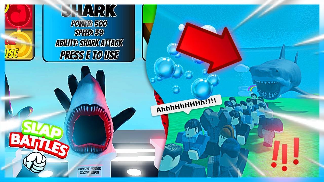 How To Get The NEW Shark GLOVE + "Shark Tooth" Badge | Slap Battles ...