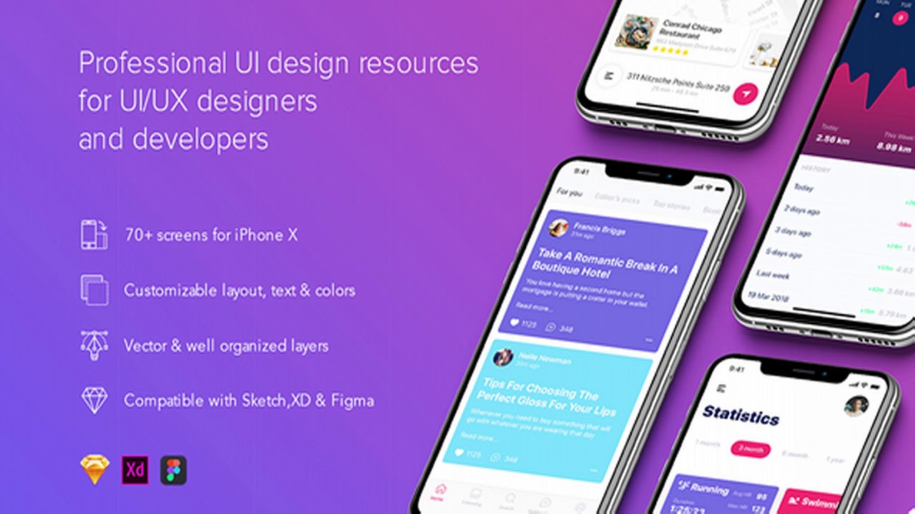 PRISMA - Mobile UI Kit for IphoneX | Themeforest Website Templates and ...