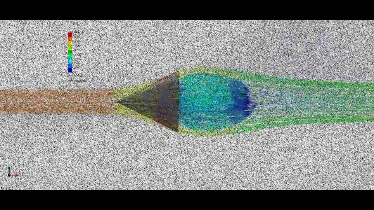 Flow simulation - Conic profile - YouTube