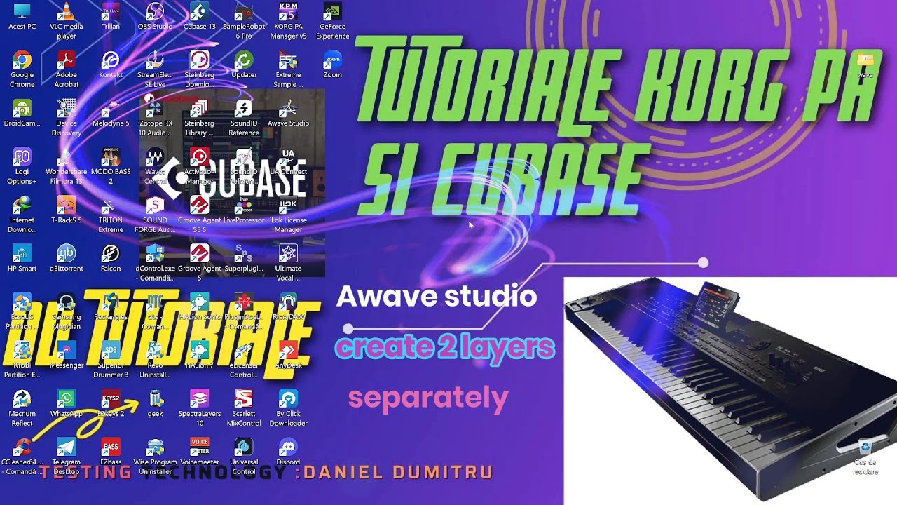 Awave studio create 2 layers separately - YouTube