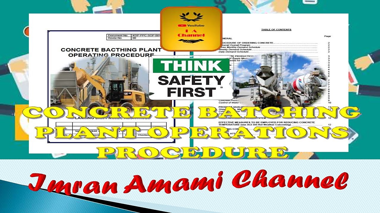CONCRETE BATCHING PLANT OPERATIONS PROCEDURE imran amami channel - YouTube