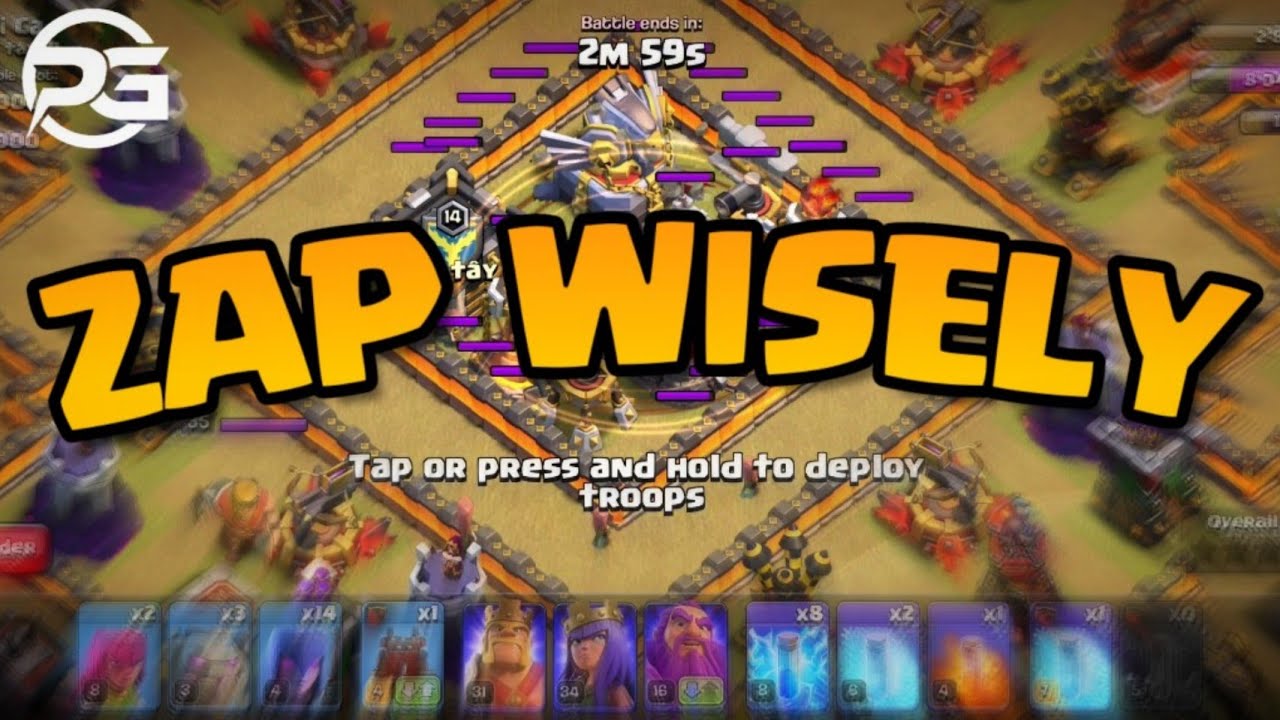 Zap Value in Town Hall - Pixel Gaming COC (Clash of Clans) - YouTube