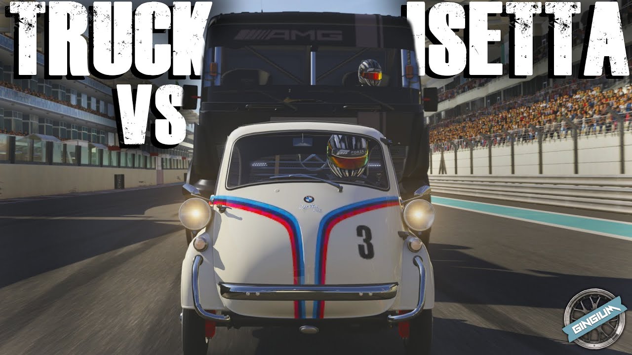 CRAZIEST VEHICLE!! || 2015 Racing Truck VS 1957 BMW Isetta || Forza 6 w ...