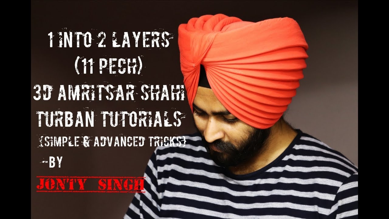 Amritsarshahi Dastar 11 pech (1 de 2) tutorials (simple and advanced tricks) | JONTY SINGH Full ...