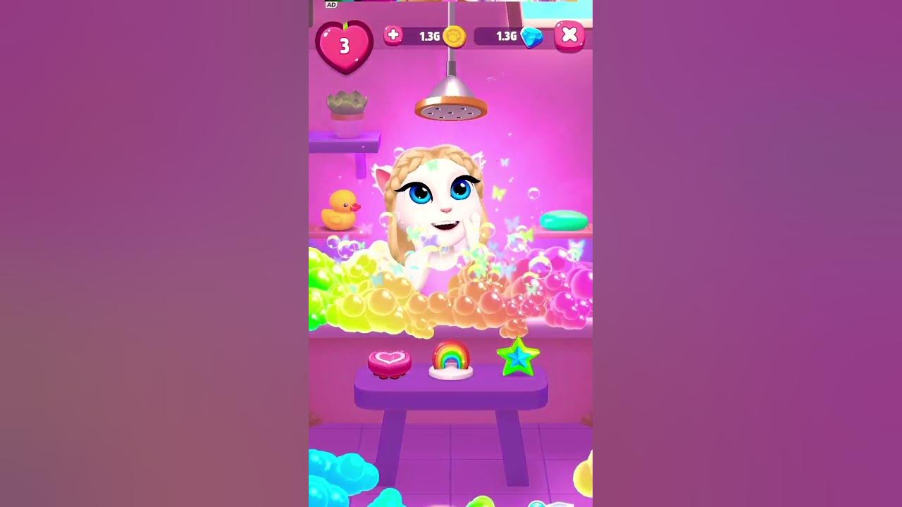 My Angela Bathing 🧼🧼🧼🧼mytalkingangela2 Myangela246 Tiktok Viral Shorts Youtube