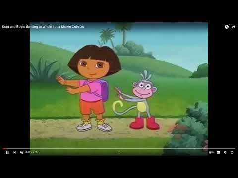 Dora and Boots dancing to "Peek-A-Boo" - YouTube