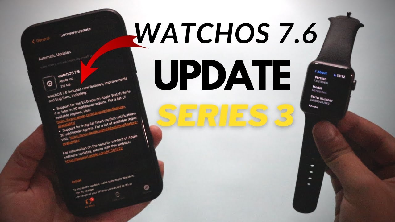 WatchOS 7.6 Update on Apple Watch Series 3 ! - YouTube