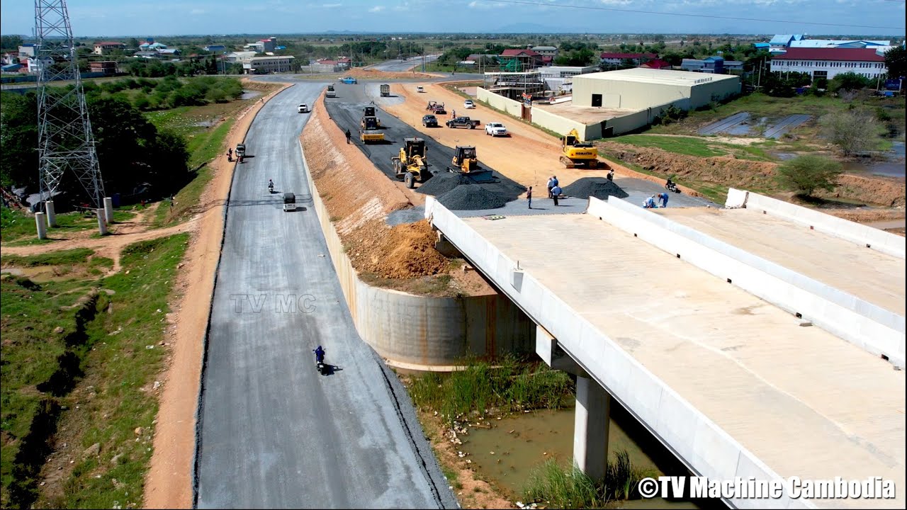 Amazing Techniques Building Foundation Road Connecting To Bridge By ...