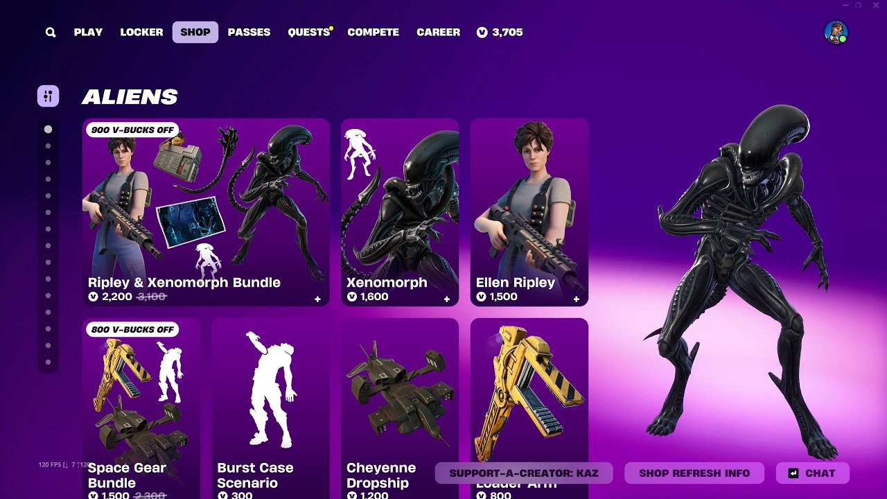 Alien Collab Returns Fortnite Item Shop 3/4 - YouTube