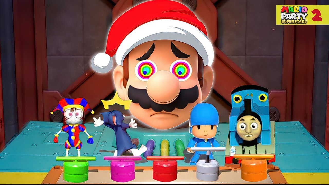 Mario Party Superstars All Minigames | Pomni Vs Thomas Vs POCOYO Vs Tom ...