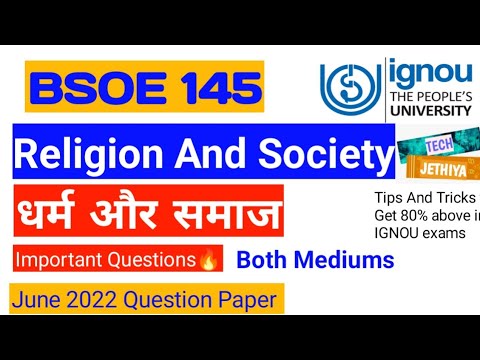 BSOE 145 June 2022 Question Paper | BSOE 145 Previous Year Question ...