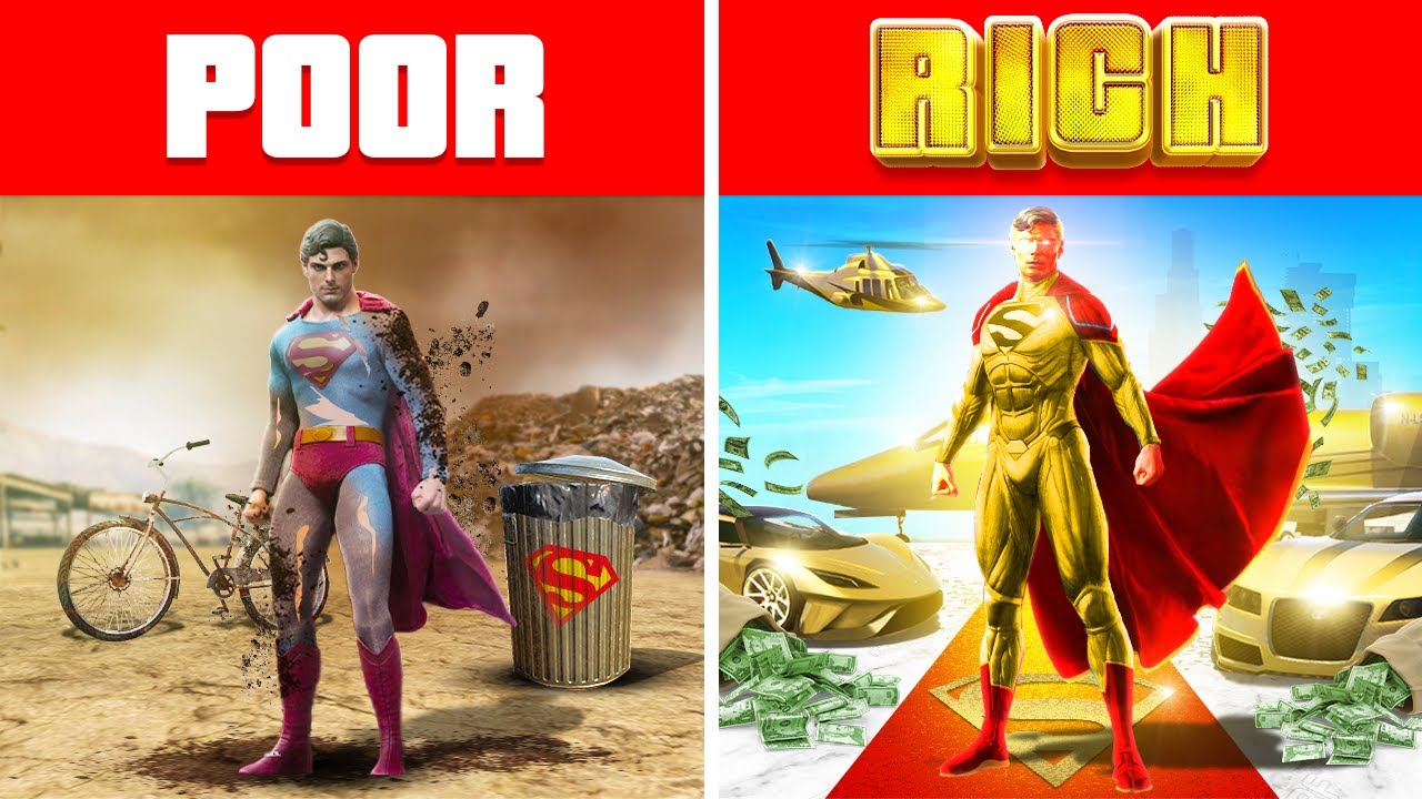 POOR SUPERMAN vs RICH SUPERMAN in GTA 5! - YouTube