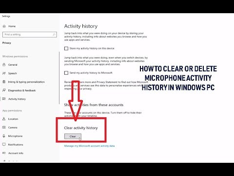 How to Clear or Delete Microphone Activity History In Windows PC - YouTube