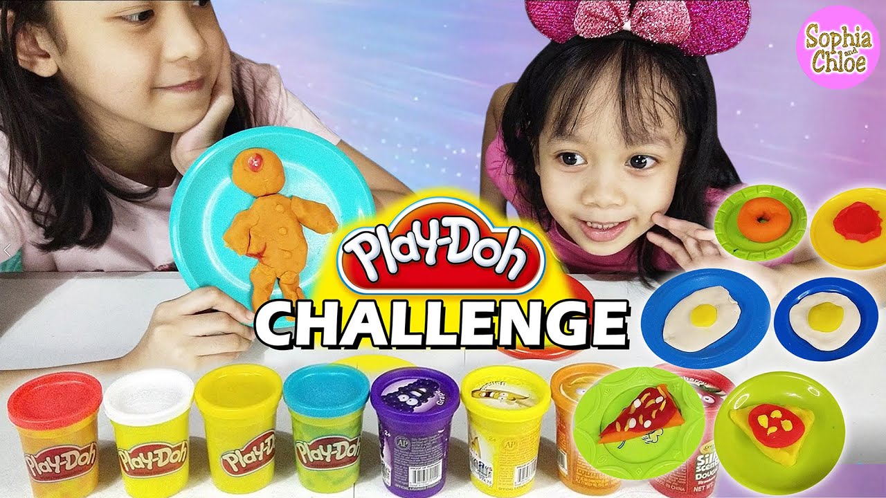 Playdoh Challenge | Sophia and Chloe | kids playing playdoh - YouTube