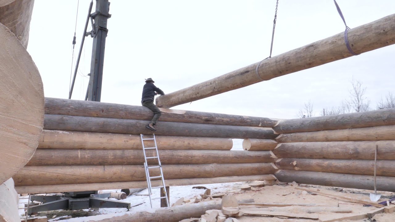 Building LOG CABIN in The Nature-S1 Ep 8 / Ground Floor Completed - YouTube