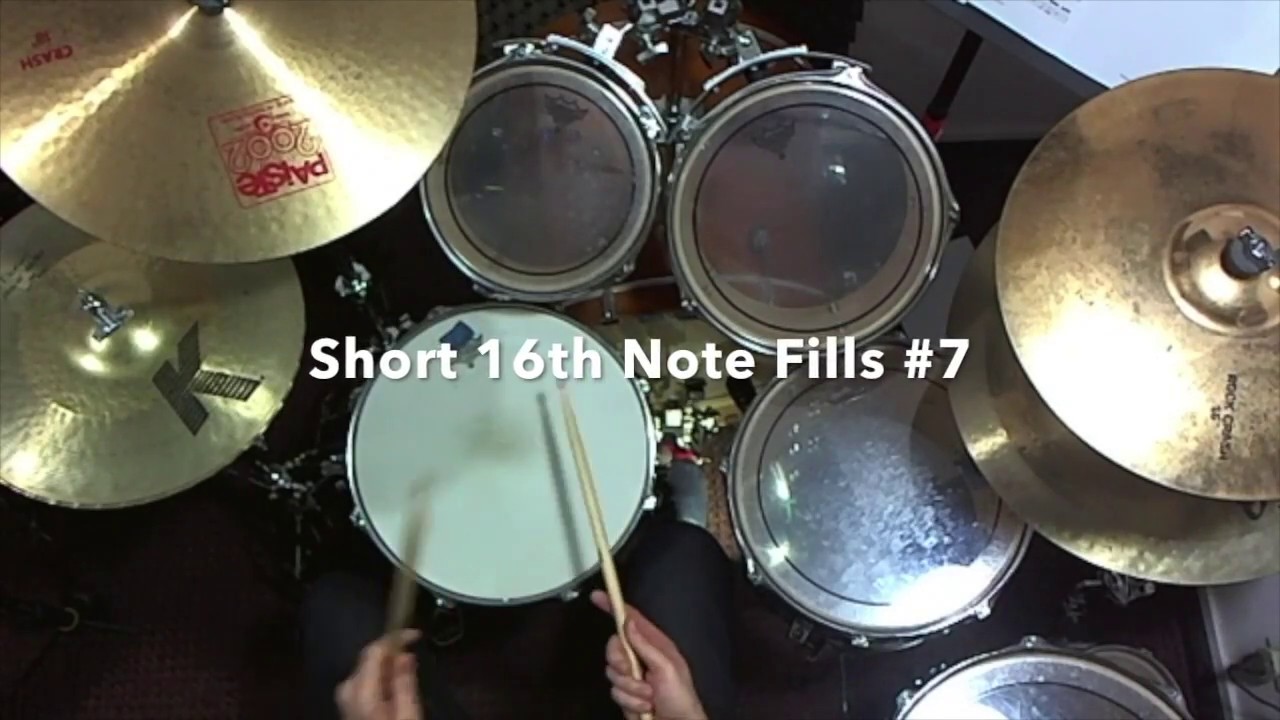 Drum Lesson Resources: Short 16th Note Fills #7 - YouTube