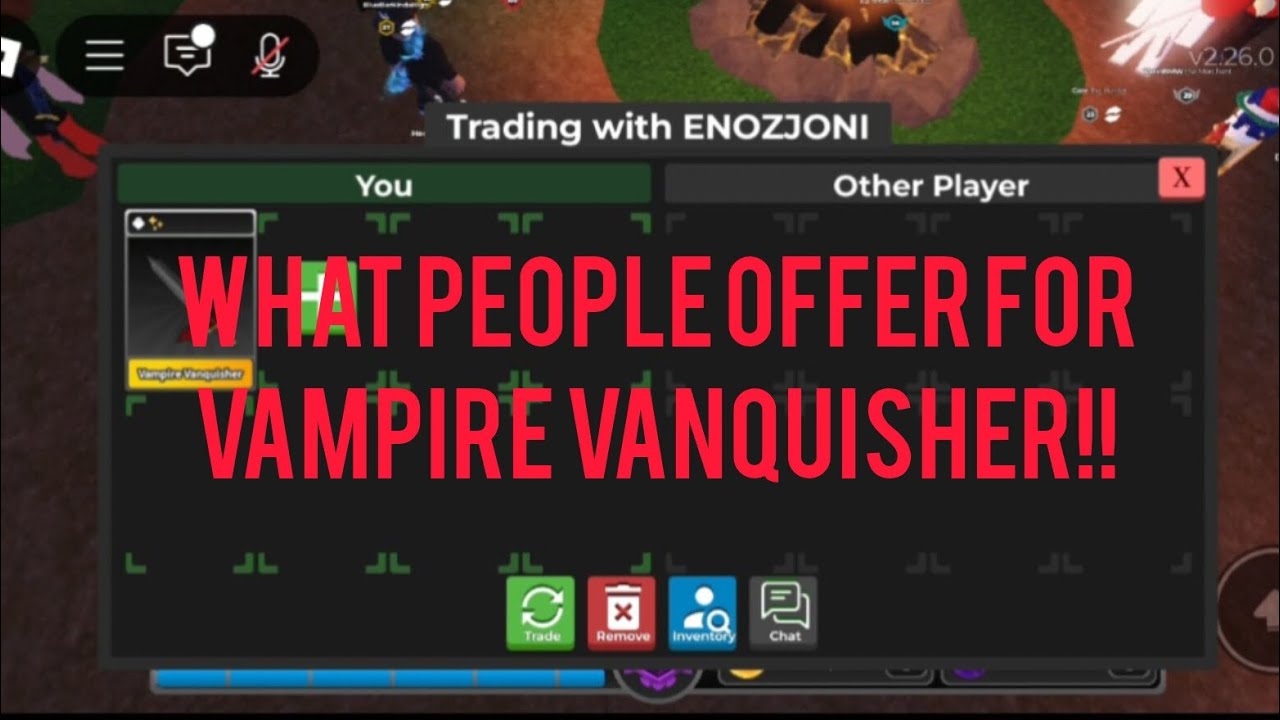 What People offer For Vampire Vanquisher!! 🧛‍♂️ 👀 | Survive The Killer ...