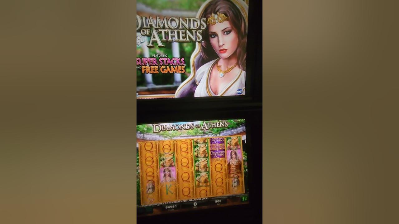 IGT Diamonds of Athens Video Slot Machine Game Play. web site: https://toplineslotmachines.com ...