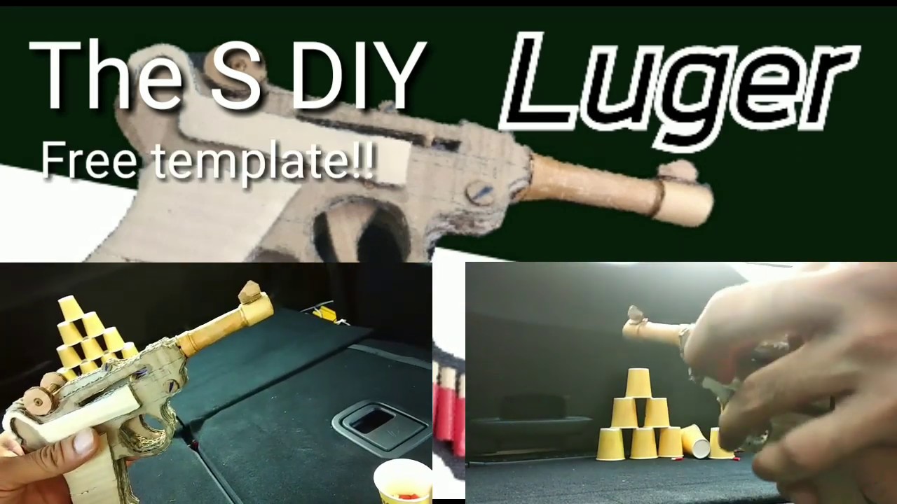 Free template | How to make Cardboard gun - YouTube
