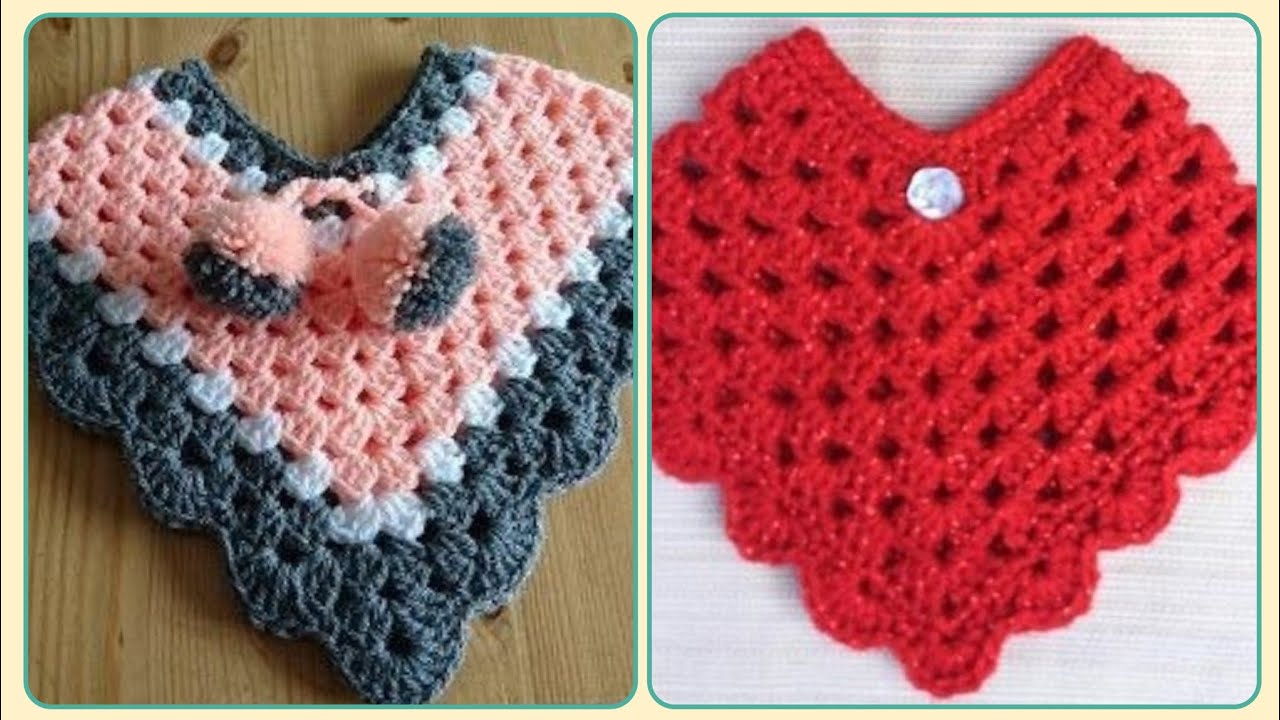 Simple & Easy Crochet Baby Poncho Cozy Pattern Design Ideas - YouTube