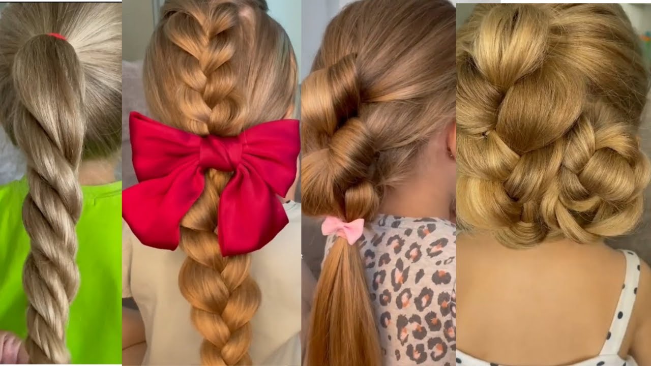 Qizlar Uchun 10 ta OSON Soch Turmaklari /10 Easy DIY Hairstyles for ...