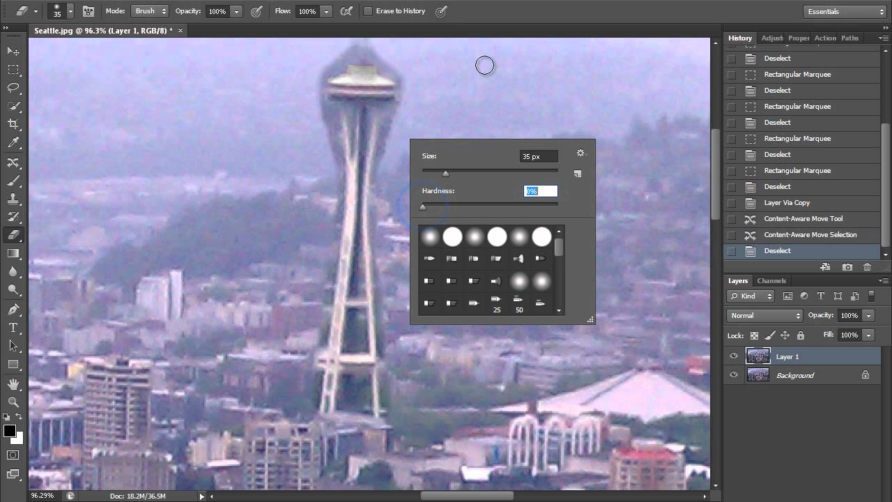Content Aware Move Tool (HD) Photoshop Tools Tutorial - YouTube