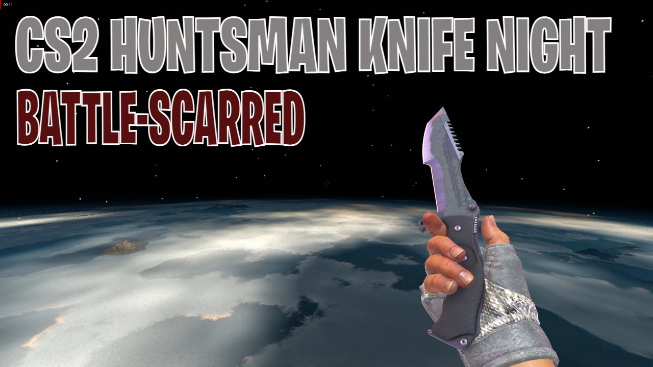 Huntsman Knife Night (Battle-Scarred) | CS2 Skin Showcase #441 - YouTube