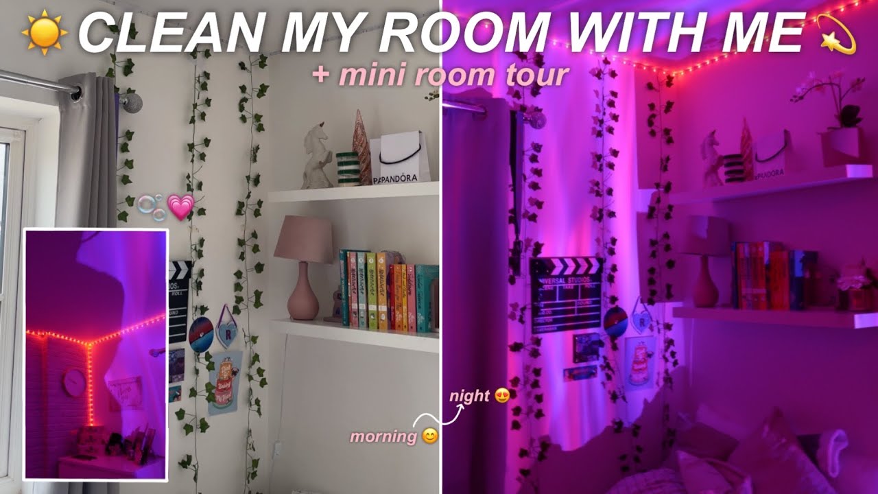 CLEAN AND ORGANISE MY ROOM W ME + mini room tour! 💗🫧 | cleaning ...