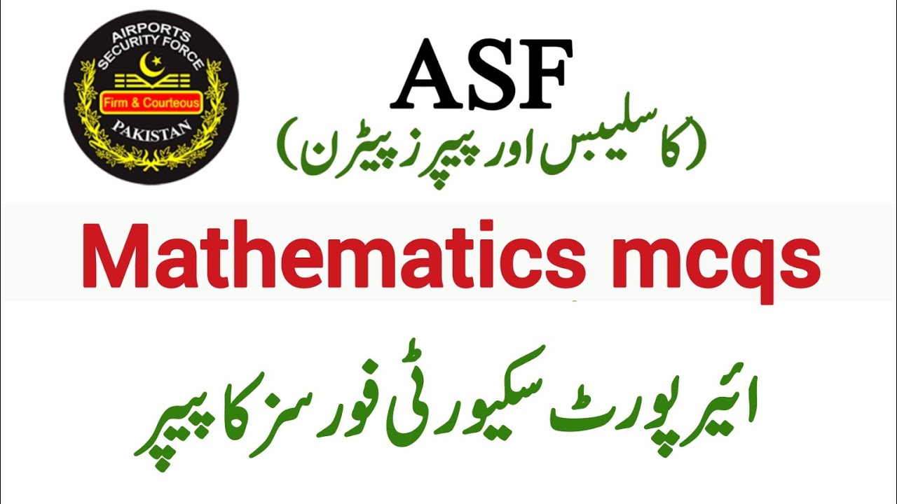 ASF paper preparation | asf written test of mathematics portion | math ...