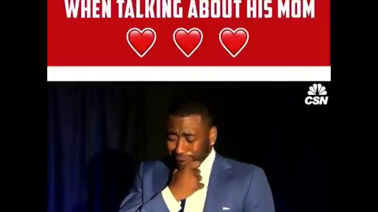 John Wall Cries During speech. John Wall Cries talking about him mom ...