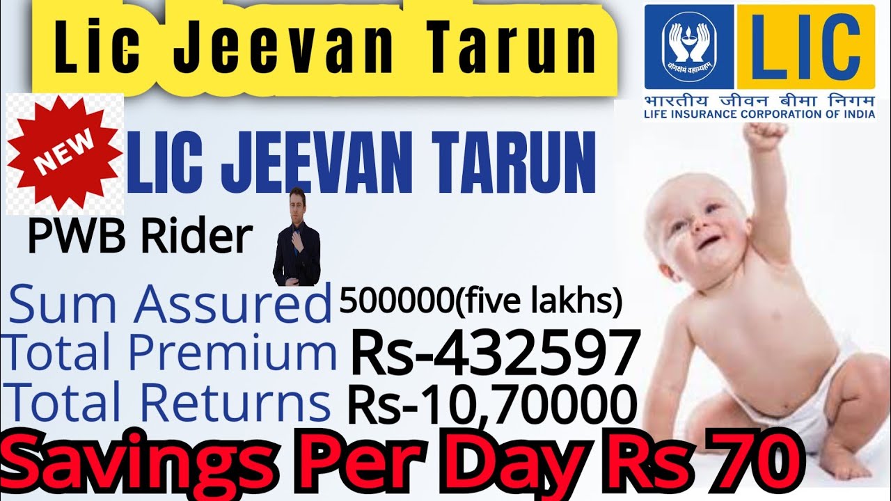 LIC Jeevan Tarun plan 934 complete details || plan Example details ...