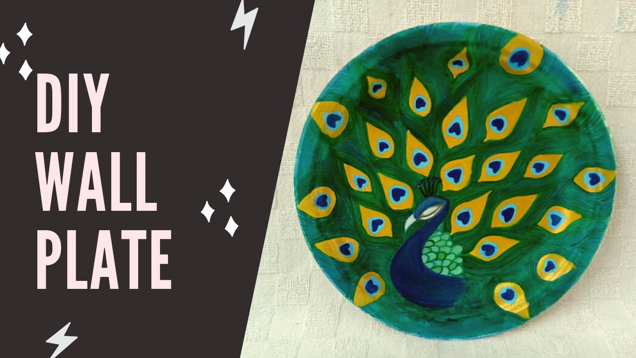 DIY wall decoration using wall plates/Wall decor ideas with Paper ...