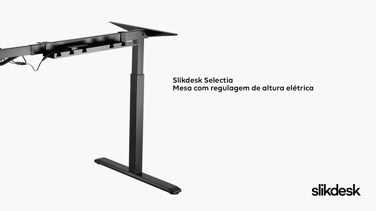 Mesa com regulagem de altura elétrica Slikdesk Selectia 1 - Vídeo de ...