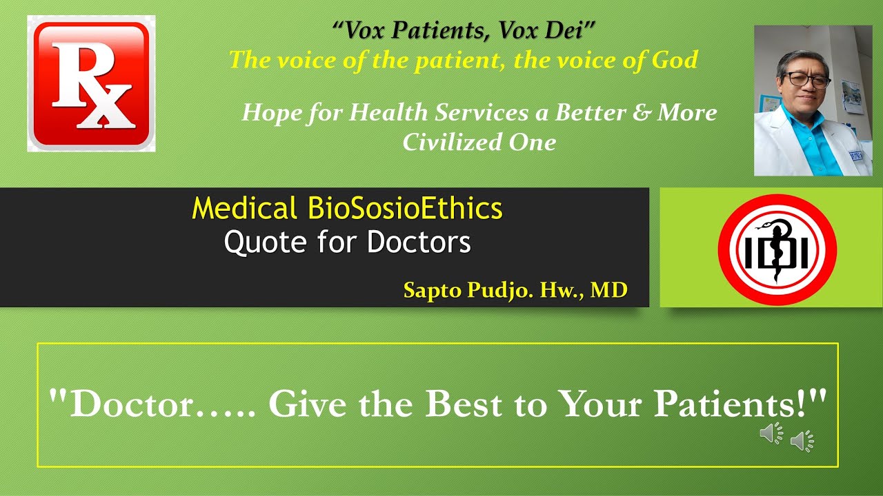"Vox Patient, Vox Dei" - The voice of the patient, the voice of God ...