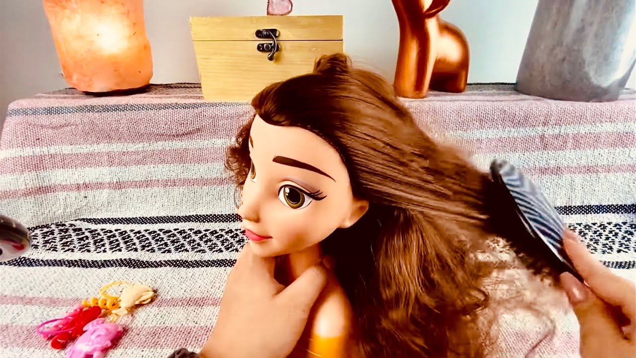 ASMR BRUSHING PRINCESS BELLE’S HAIR - YouTube