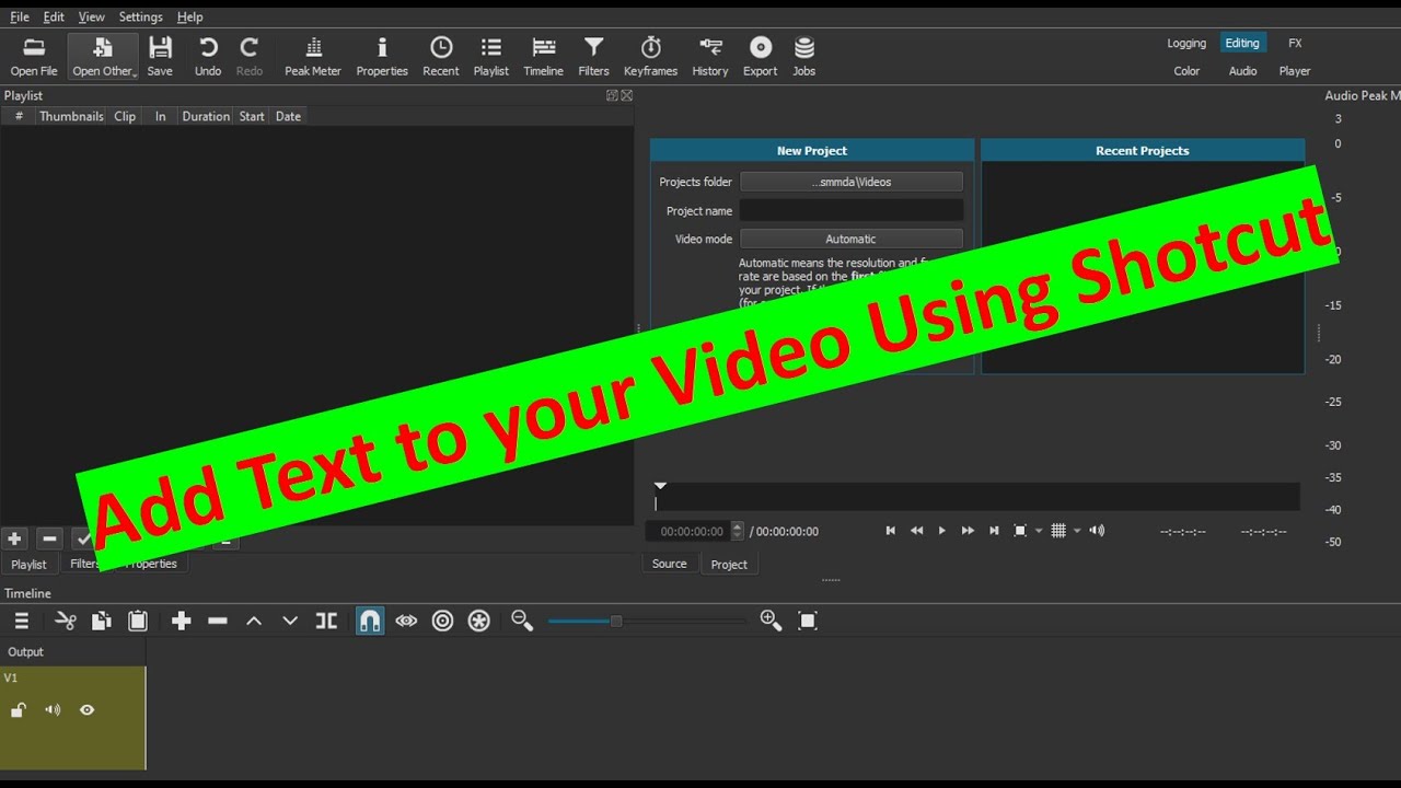 A Very Easy Method to Add Text to Your Video (Using Shotcut) - YouTube