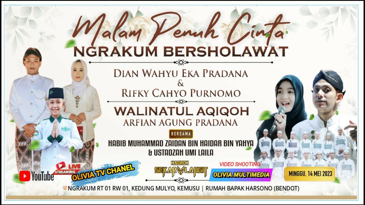 #live NGRAKUM BERSHOLAWAT, BERSAMA HABIB ZIDAN BIN HAIDAR BIN YAHYA ...
