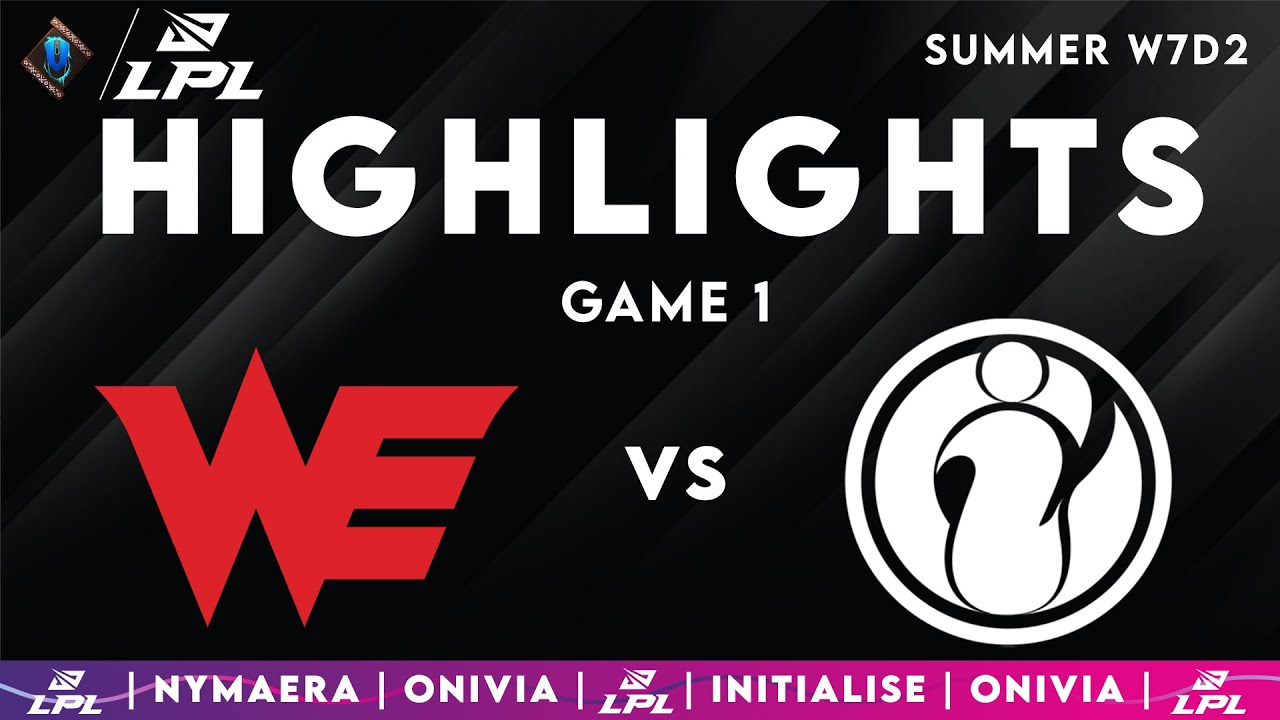 WE vs IG Highlights Game 1 LPL 2025 Split 3 Team WE vs Invictus Gaming by Onivia - YouTube
