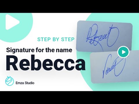 Signature for the name Rebecca - YouTube