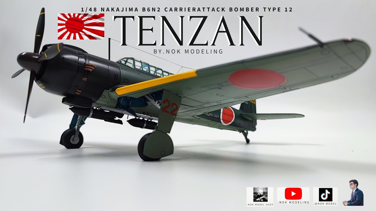 Nakajima B6N2. Tenzan (Jill) Carrier Attack Bomber. Kit.HASEGAWA By.Nok ...