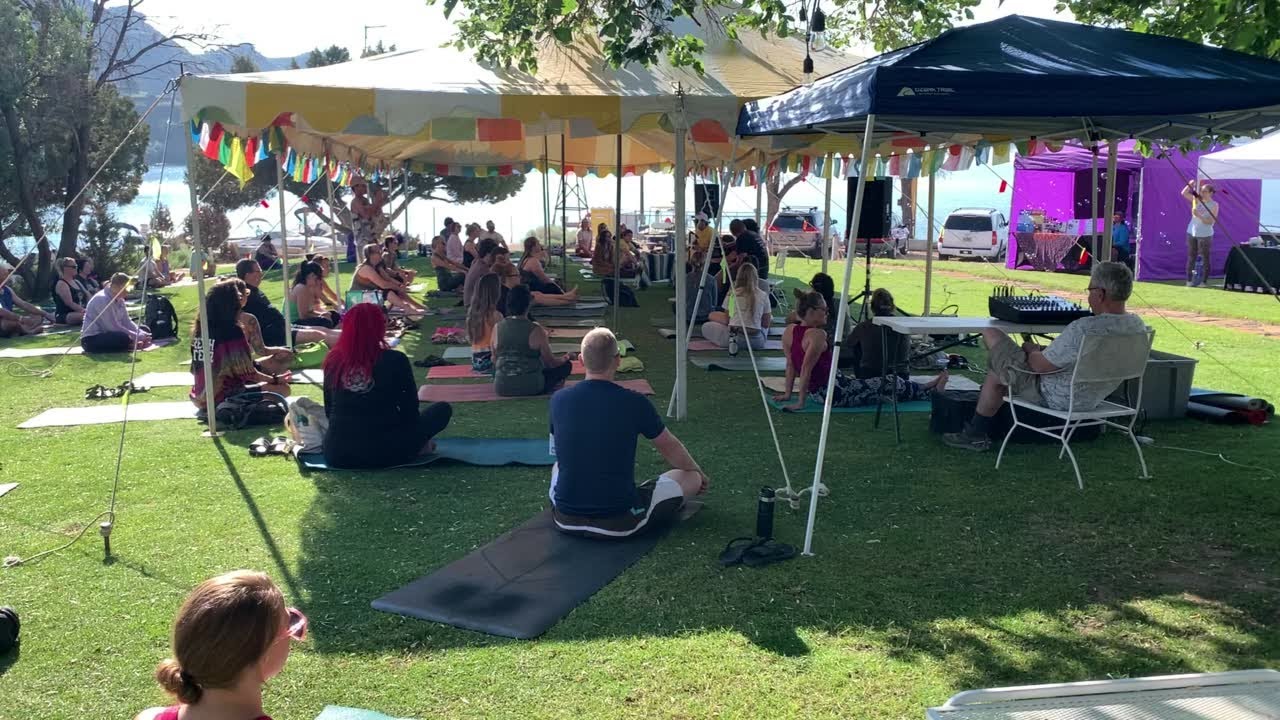 Yoga festival at Casper Boat Club - YouTube