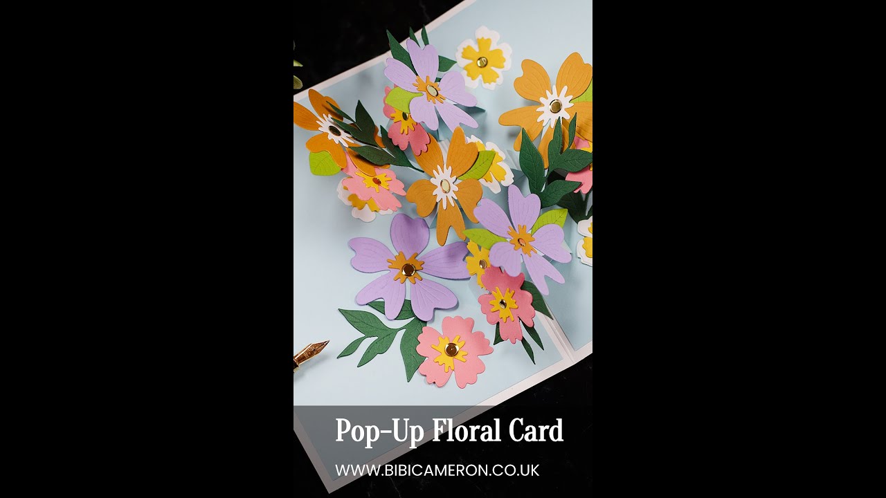 Beautiful DIY Floral Pop- Up Card - YouTube