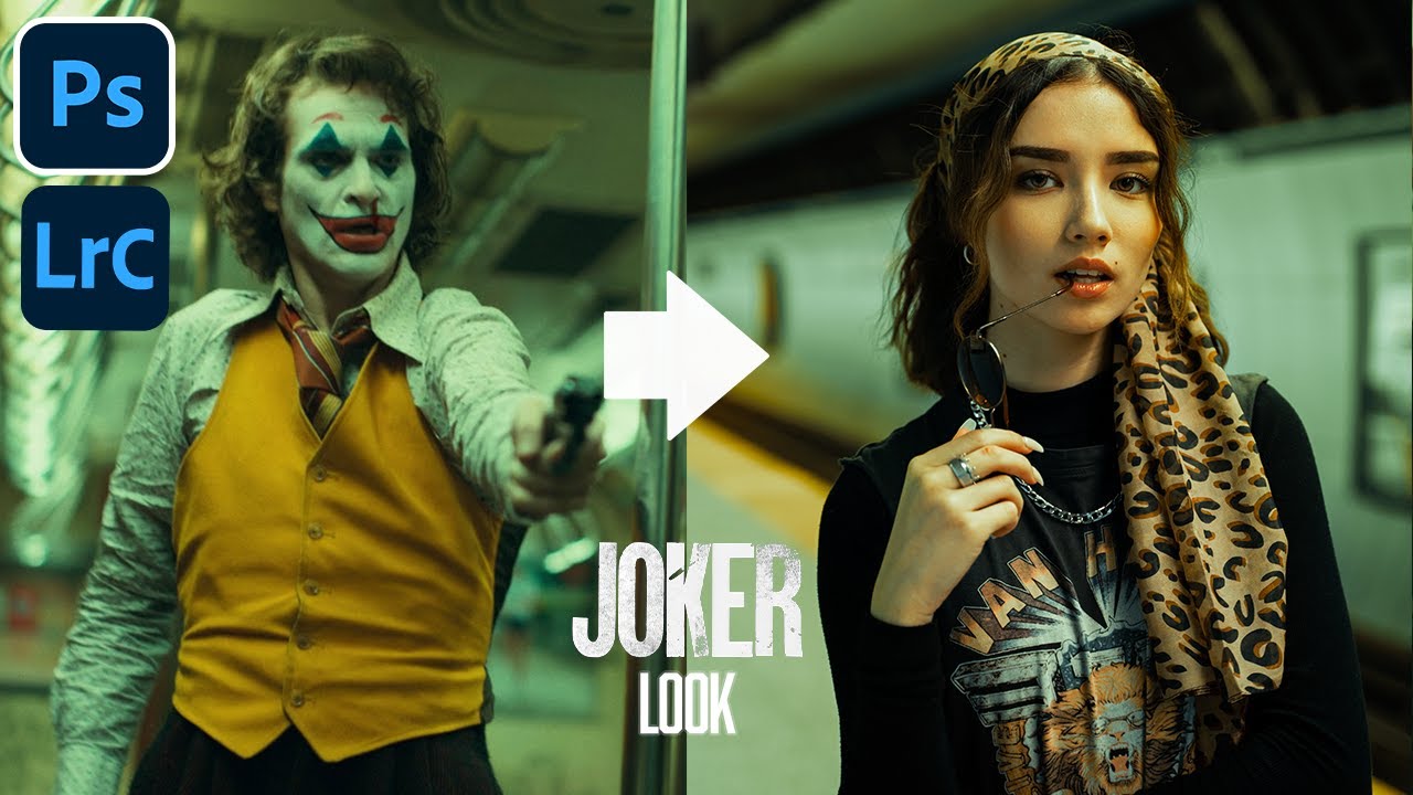 How to get the JOKER look for YOUR IMAGES | Photoshop & Lightroom - YouTube